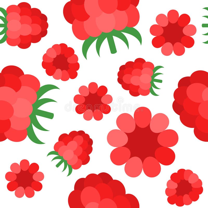 Raspberries Seamless Pattern, Flat Design for Wrapping Paper Gif Stock ...
