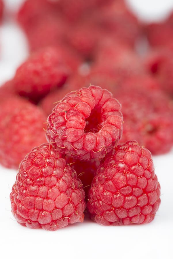 Raspberries white isolated stock image. Image of ripe - 33644305