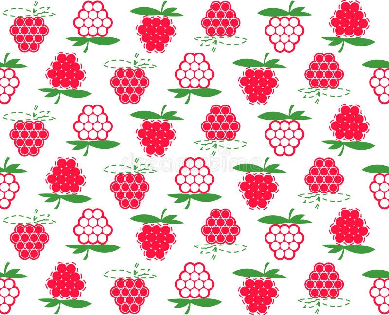 Raspberry Seamless Pattern for Your Design Stock Vector - Illustration ...