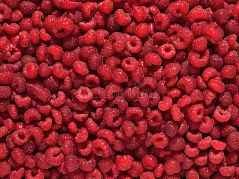 Raspberry Background. Close Up of a Pile of Raspberries. Stock Image ...