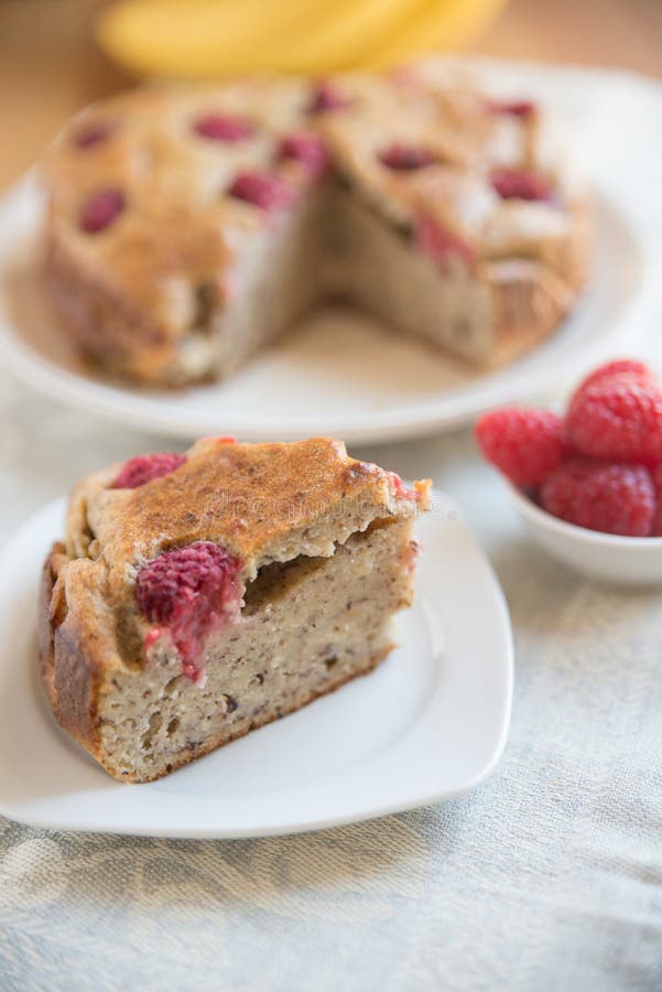 Raspberry Banana Cake stock image. Image of cheesecake - 54637497