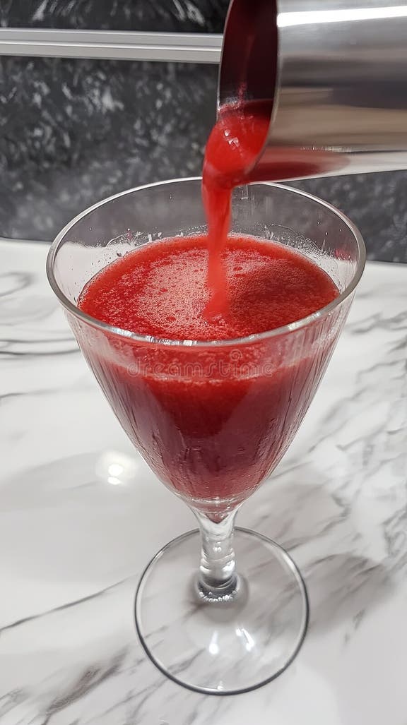 Raspberry Bellini in Flute with Fruit Puree. Stock Image - Image of liquid, party: 386811193