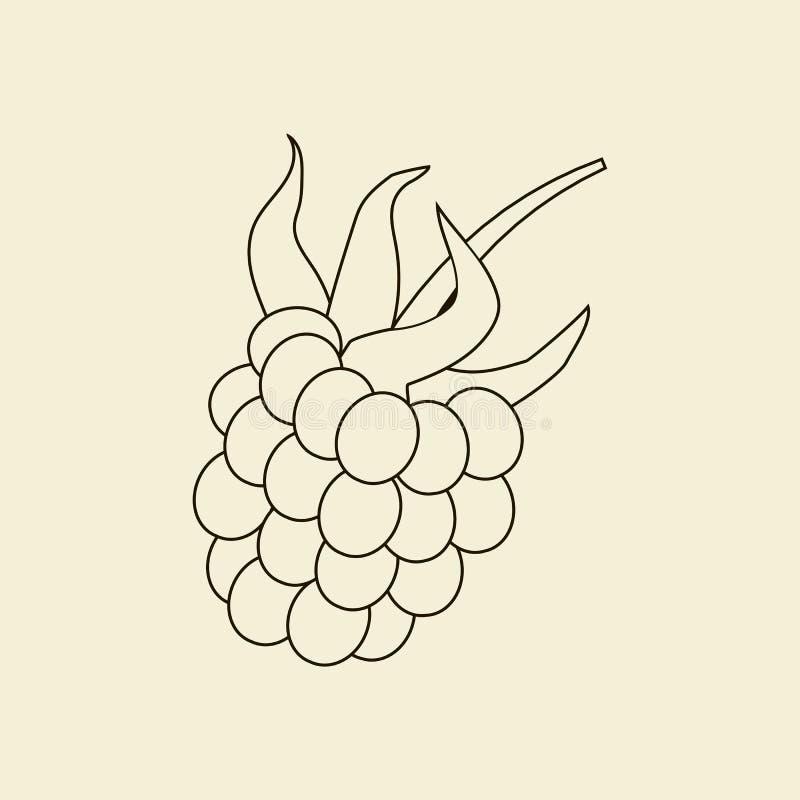 Raspberry Berry Icon stock vector. Illustration of vector - 83287406