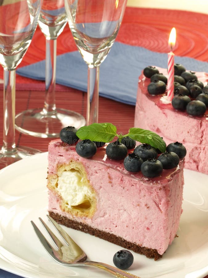 Raspberry Birthday Girl S Torte Stock Photo - Image of cheesecake ...