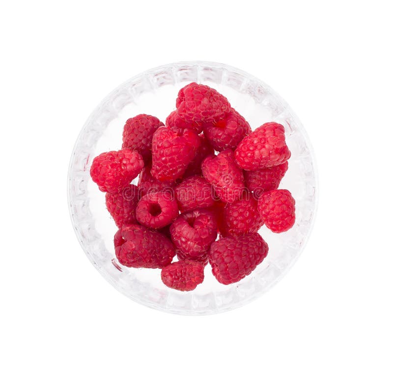 Raspberry in a bowl stock photo. Image of isolated, fresh - 75907256