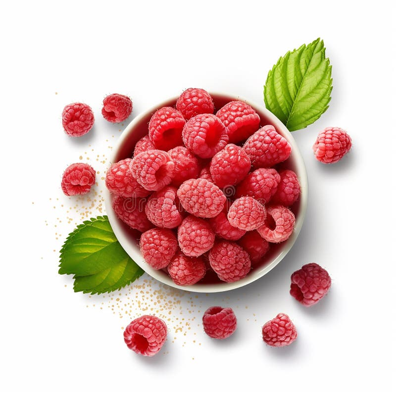 Raspberry with a bowl stock illustration. Illustration of breakfast ...
