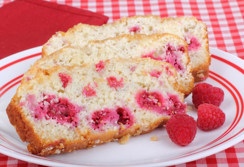 Raspberry Bread stock photo. Image of dessert, slice - 24994354
