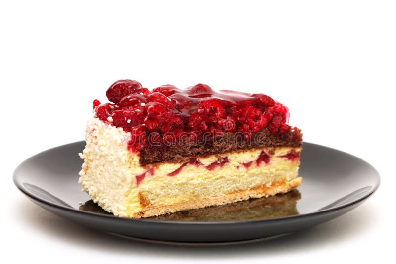 Raspberry cake stock image. Image of fancy, pastry, isolated - 8202809