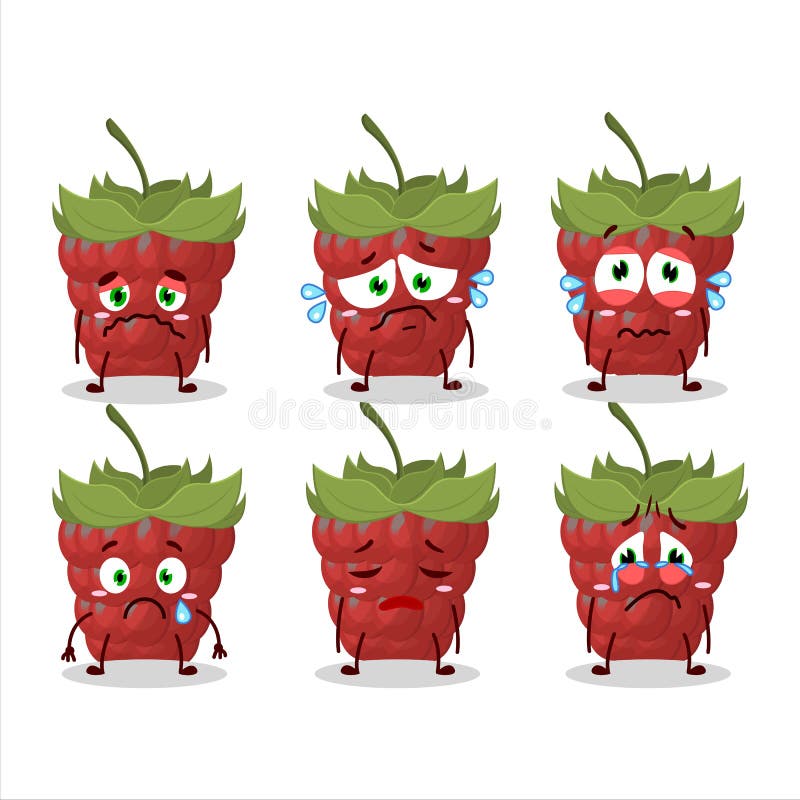 Raspberry Cartoon in Character with Love Cute Emoticon Stock Vector ...