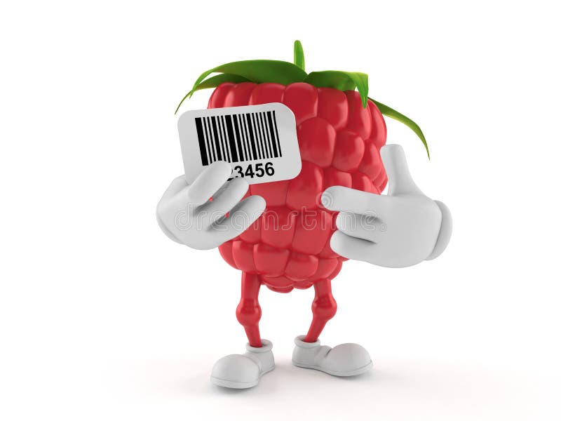 Raspberry Character Looking at Question Mark Symbol Stock Illustration ...