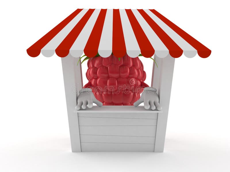 Raspberry Character Looking at Question Mark Symbol Stock Illustration ...