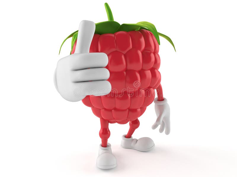 Raspberry Character Looking at Question Mark Symbol Stock Illustration ...