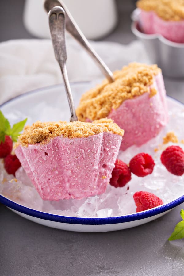 Raspberry Cheesecake Ice Cream Pops Stock Photo - Image of dessert ...