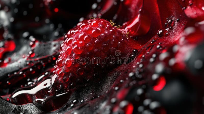 Raspberry fruit close-up stock image. Image of beauty - 383244015