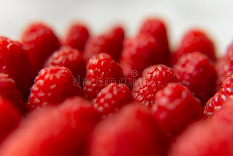 Raspberry Close-up on a Beautiful Stand, Summer Fruit. Stock Photo ...