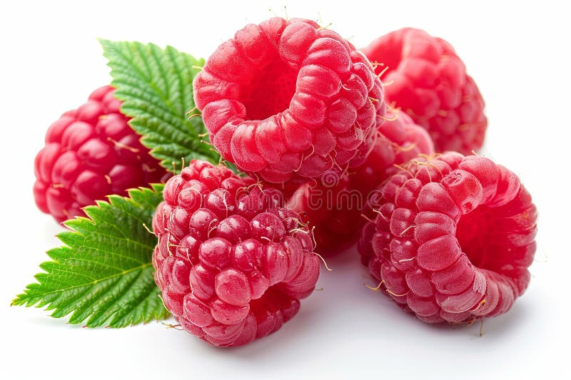 Raspberry Close-up on a White Background Stock Photo - Image of vibrant ...