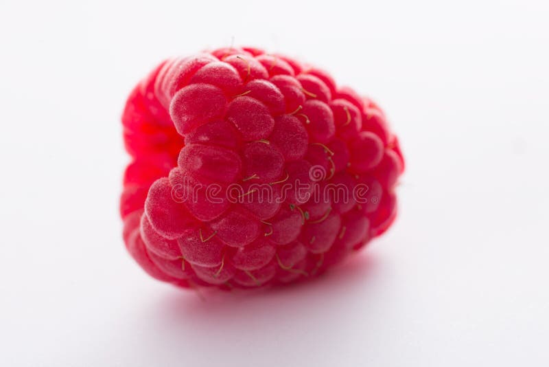 Raspberry Closeup on White Background Stock Image - Image of pair ...