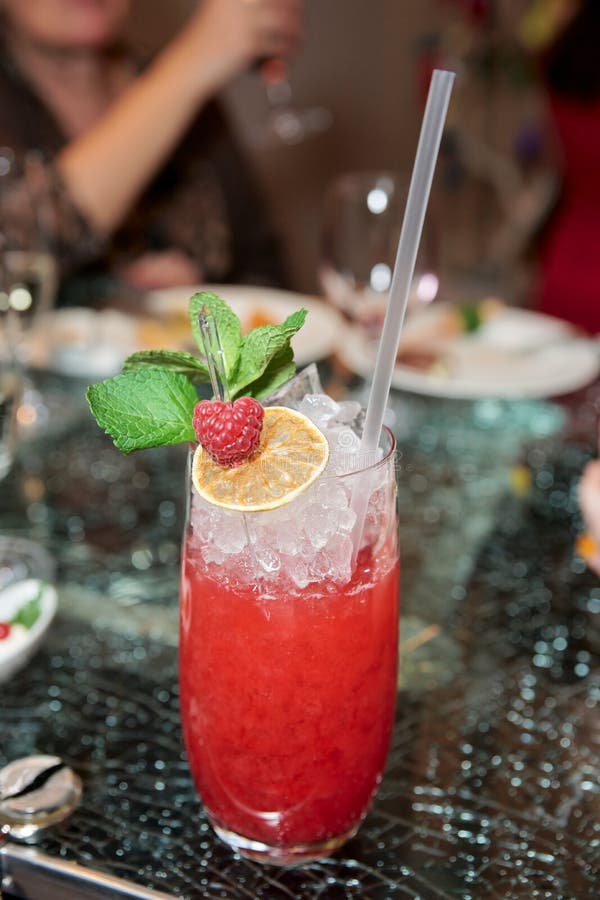 Raspberry cocktail stock image. Image of soda, dieting - 42658843
