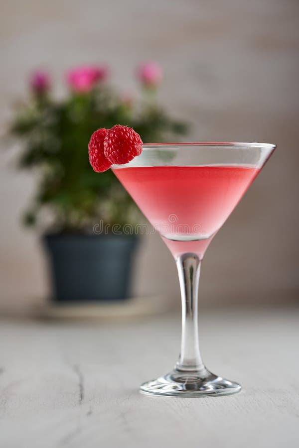 Raspberry cocktail glass stock image. Image of refreshment - 243658303