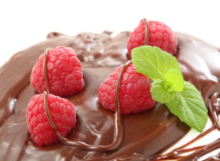 Raspberry Cover with Milk Chocolate Stock Image - Image of chocolate ...