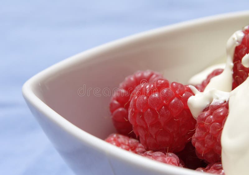 Raspberry and cream stock image. Image of stuff, season - 2731673