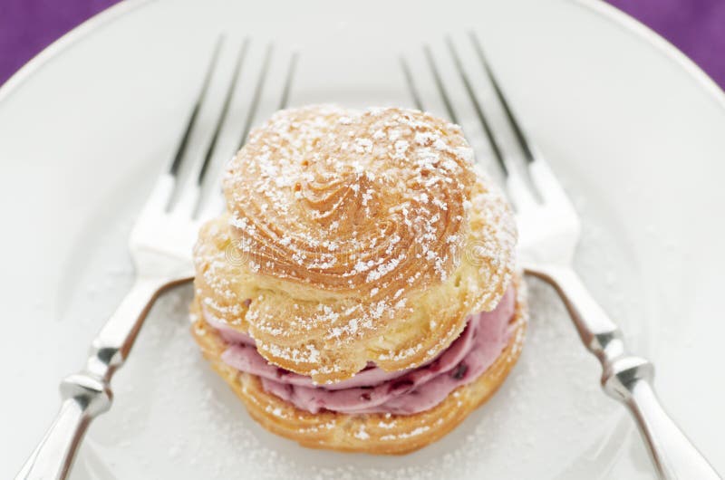 Raspberry Cream Puff stock photo. Image of layer, stuffed - 23504668