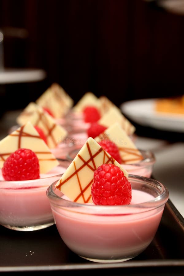 Raspberry Cream in Small Glasses Stock Image - Image of berry, sweet ...