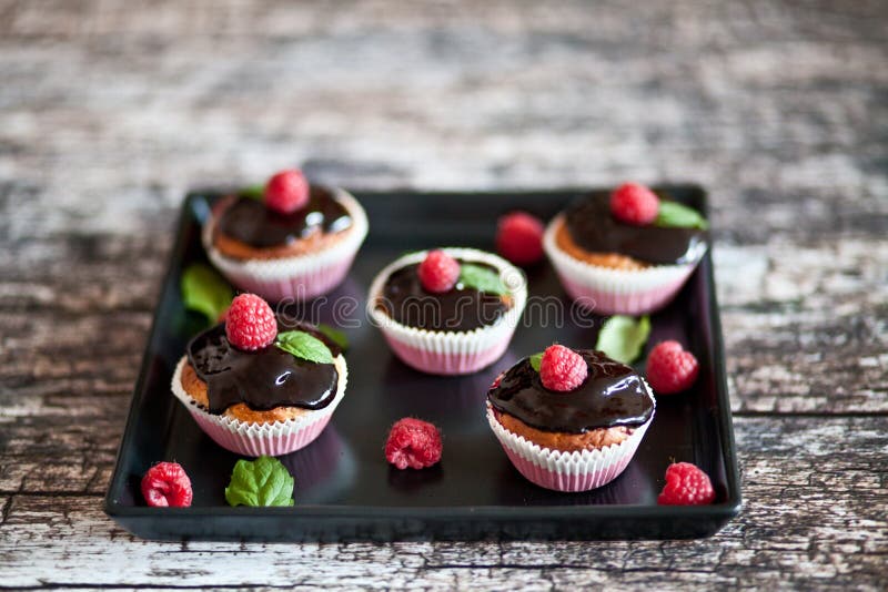 Raspberry cupcakes stock photo. Image of table, cupcake - 40638886
