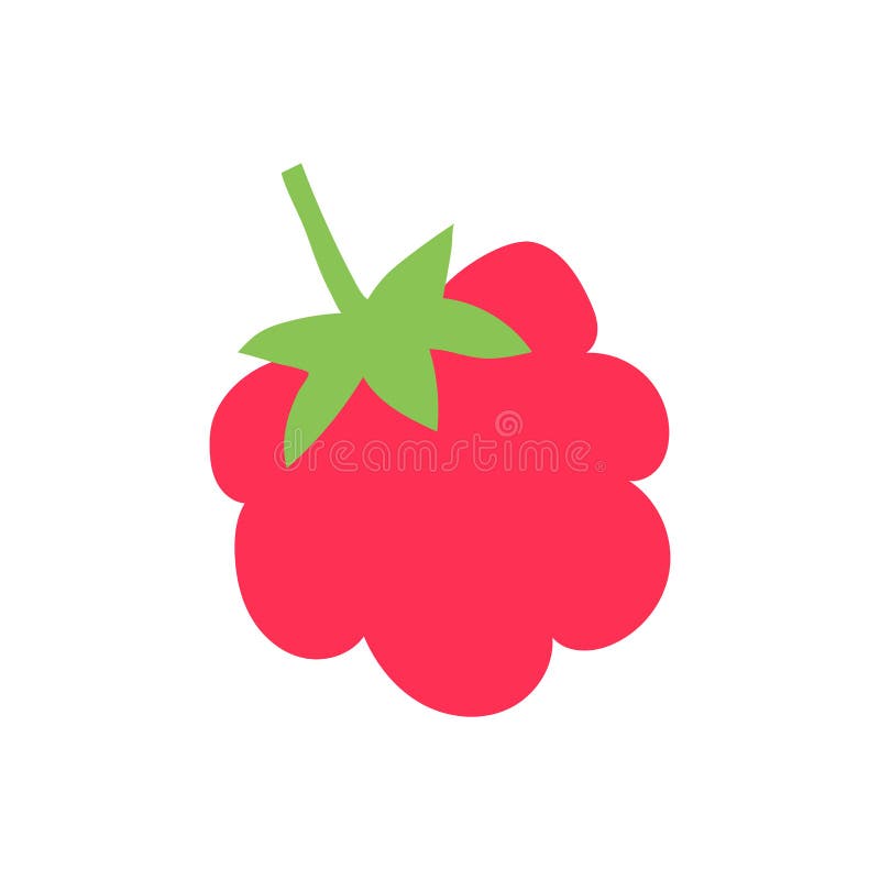 Raspberry. Cutouts Fruit. Shape Colored Cardboard or Paper Stock Vector ...