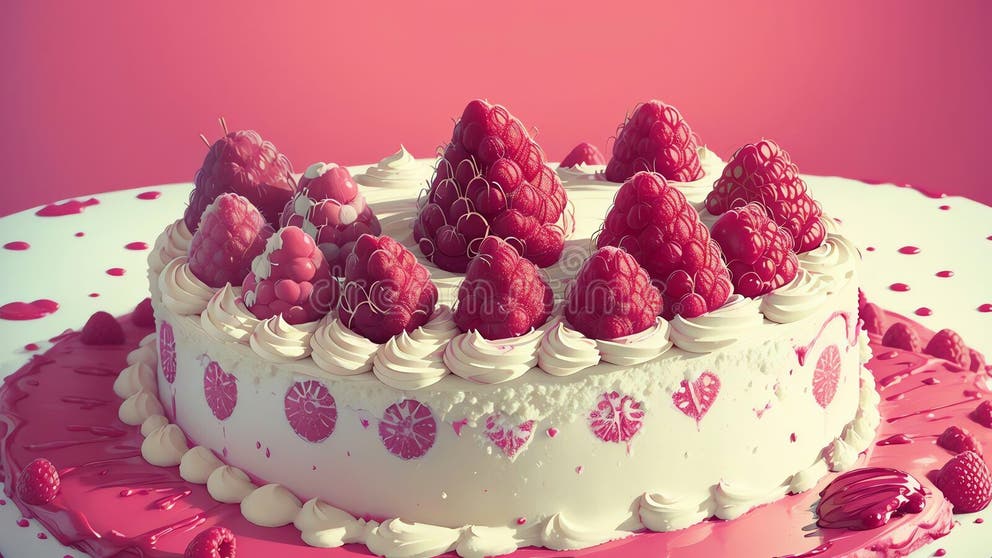 Raspberry Delight a Pop Art Celebration of National Raspberry Cake Day ...