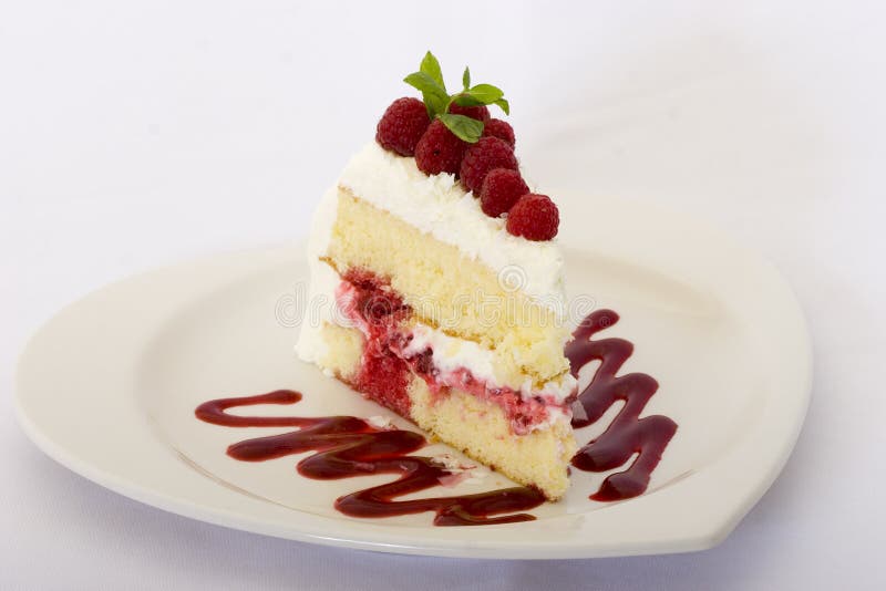 Raspberry dessert stock image. Image of dinner, pound - 1492743