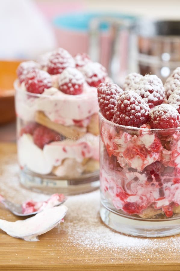 Raspberry desserts stock photo. Image of white, food, mascarpone - 5816408