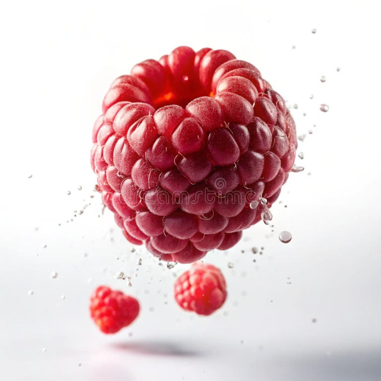 Raspberry Falling Down Isolated Stock Illustration - Illustration of ...