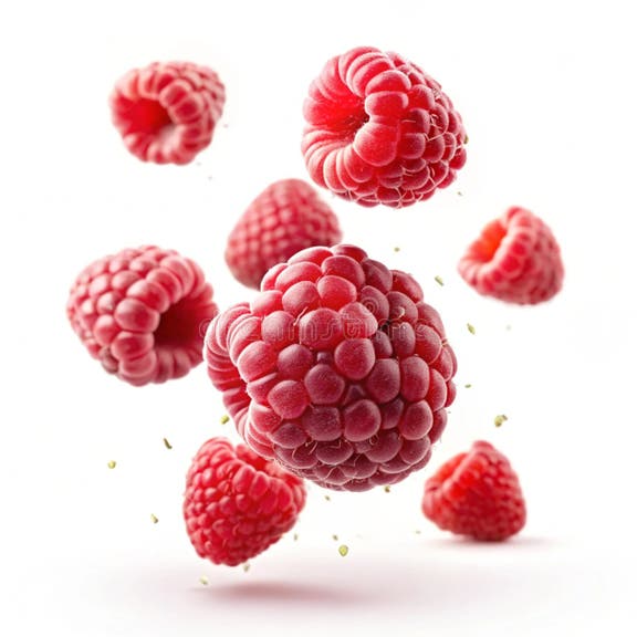 Raspberry falling down stock illustration. Illustration of falling ...