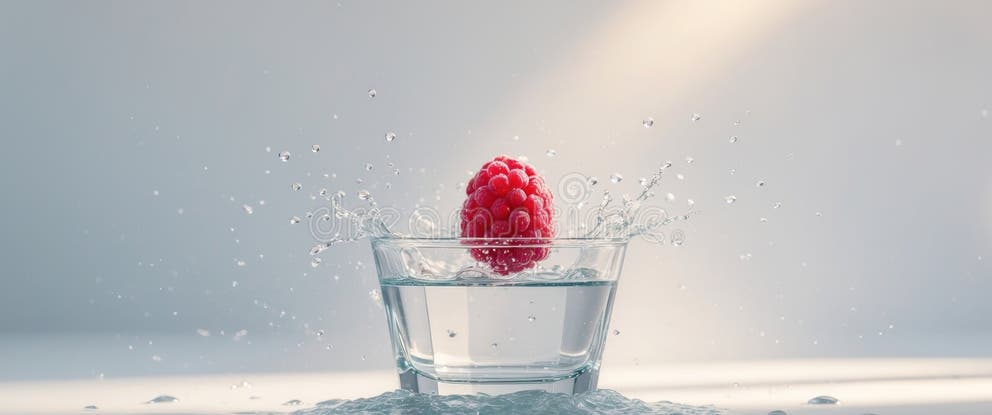 Raspberry Falling in Water Splash Mockup Stock Photo - Image of splash ...