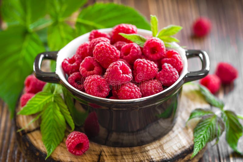 Raspberry stock image. Image of closeup, leaves, freshness - 52433013