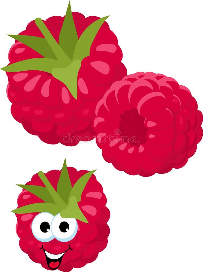 Funny Raspberry Fruit Cartoon Illustration Stock Vector - Illustration ...