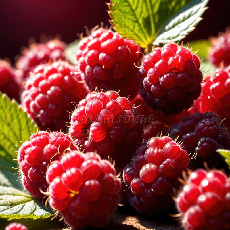 Raspberry Fresh Raw Organic Fruit Stock Illustration - Illustration of ...