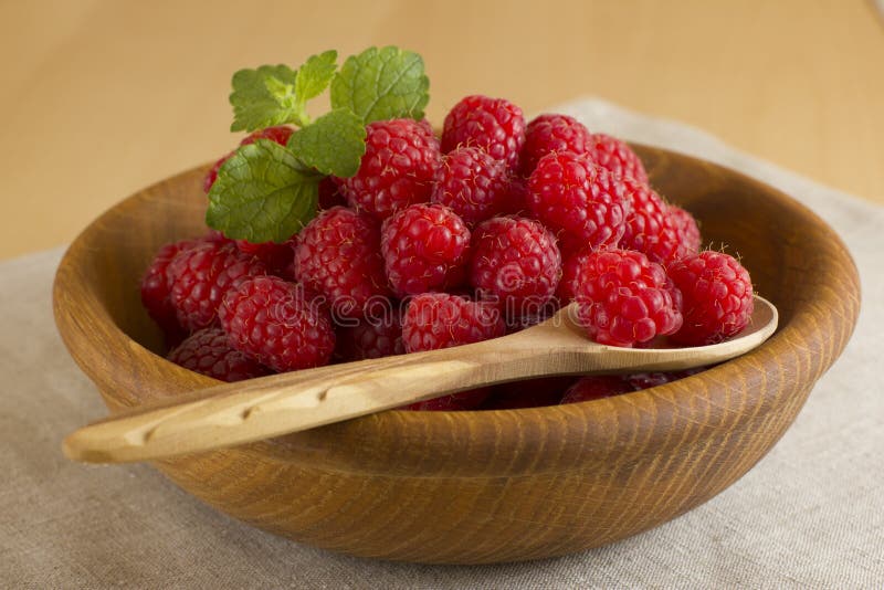 Raspberry stock image. Image of dessert, spoon, bowl - 56027011