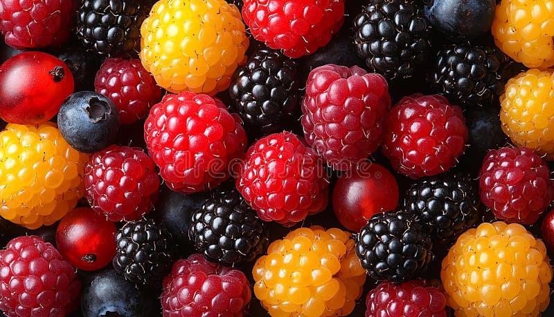 Raspberry Fruit Fresh Nature Healthy Colors Ripe Organic Generated by ...