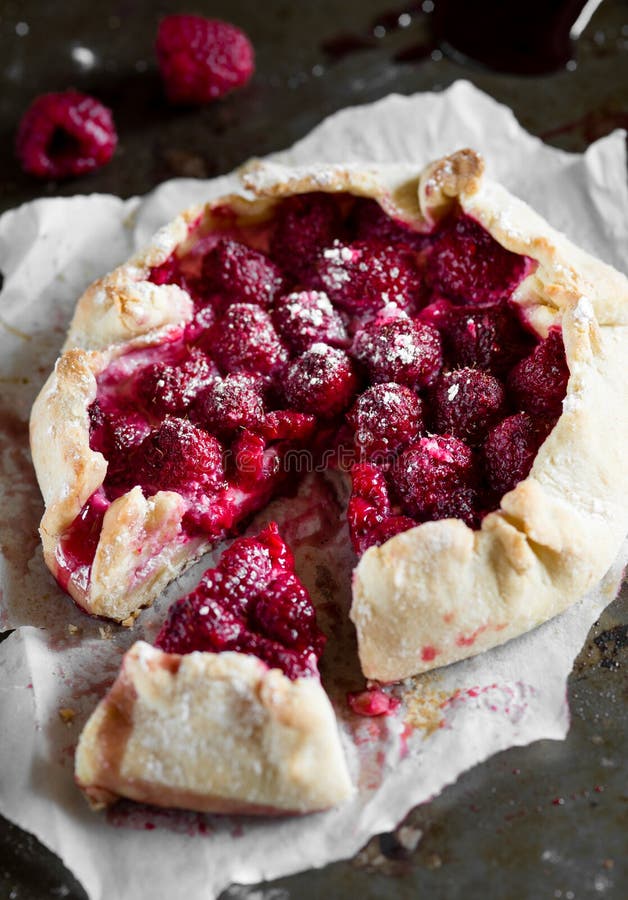 Raspberry galette stock photo. Image of cake, baked, autumn - 33530566