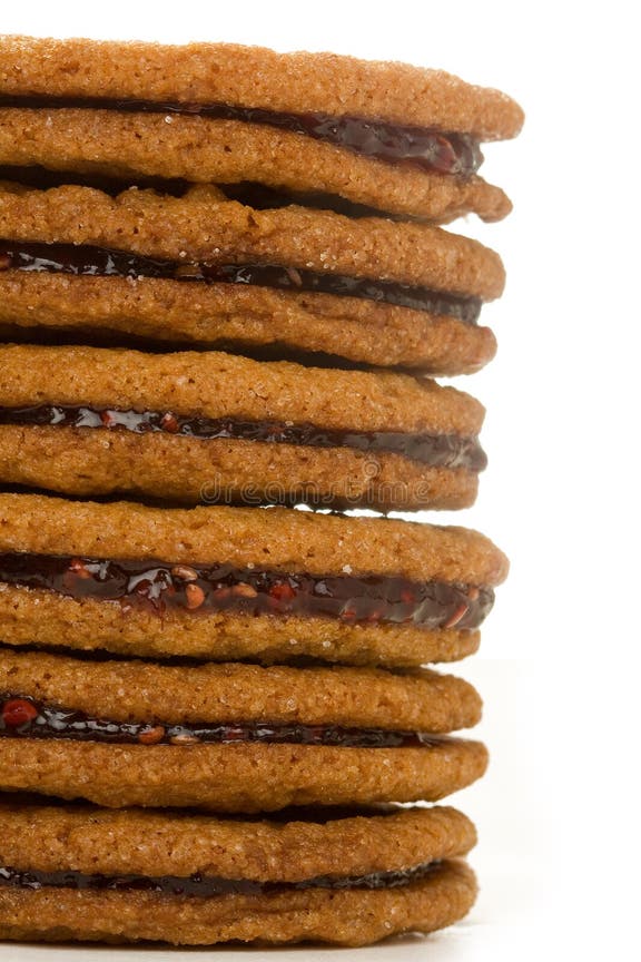 Raspberry Ginger Snap Stack Stock Photo - Image of wafer, round: 9279364