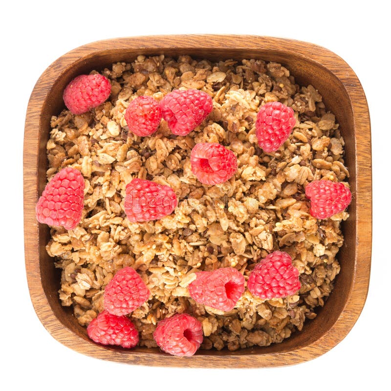 Raspberry Granola stock photo. Image of berries, lifestyle - 53405814