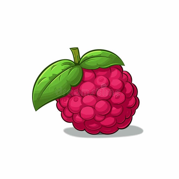 Raspberry. Raspberry Hand-drawn Comic Illustration. Vector Doodle Style ...