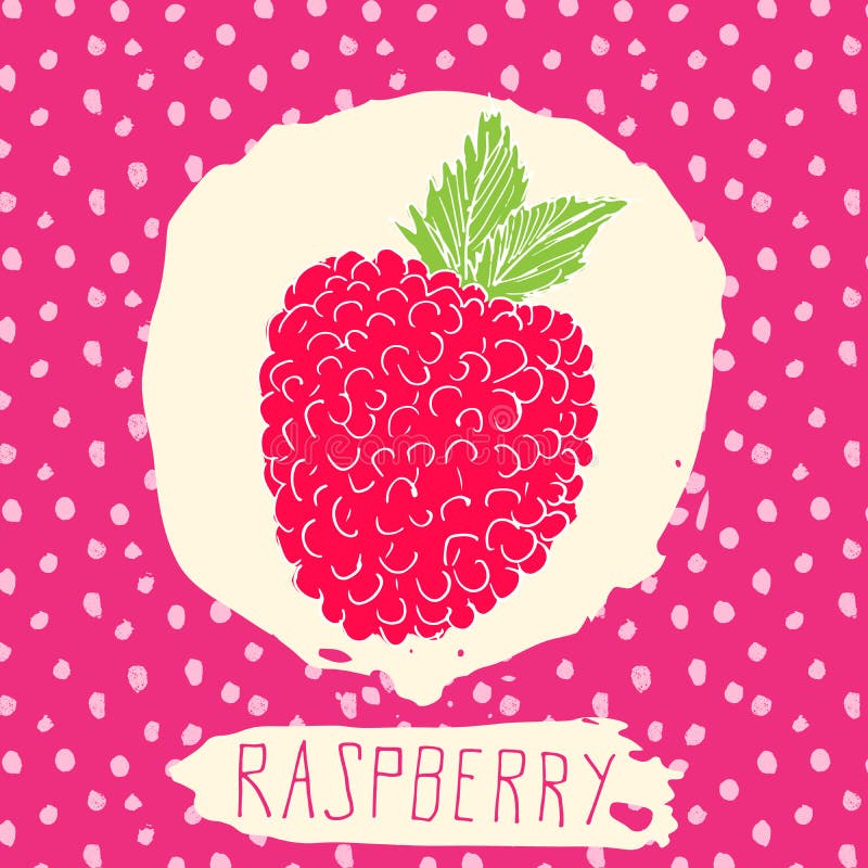 Raspberry Jam Label Template Design. Vector Illustration Stock ...