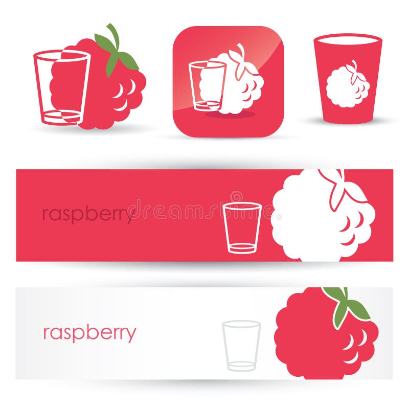 Raspberry smoothie recipe. stock vector. Illustration of doodles - 45570139