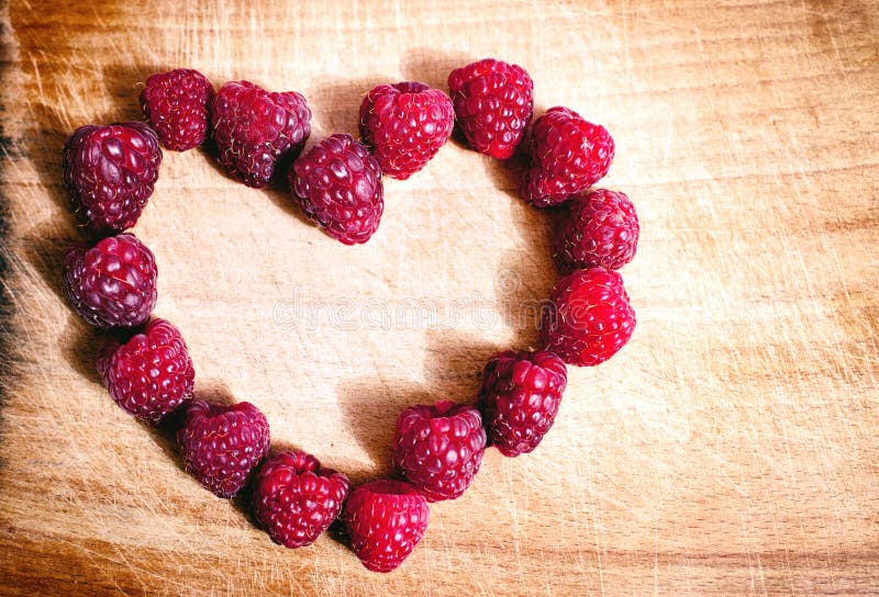 Raspberry heart stock photo. Image of abstract, diet - 121818968