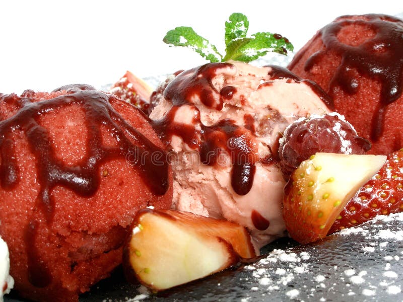 Raspberry ice cream stock image. Image of diet, yummy - 6479173