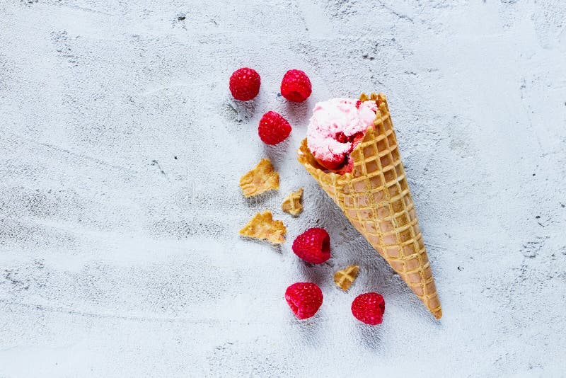 Raspberry ice cream stock photo. Image of dessert, colorful - 71184274
