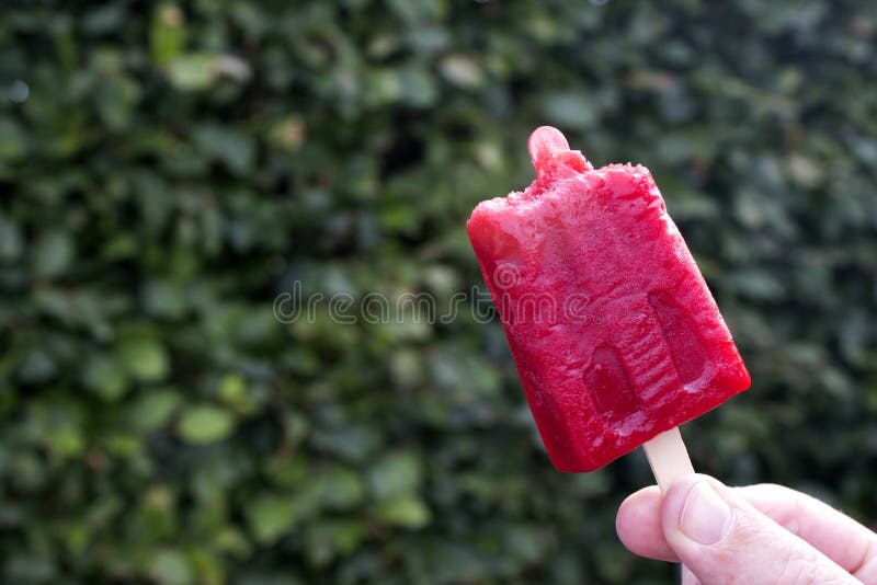 Raspberry Ice Lolly stock photo. Image of fruit, food - 43926574